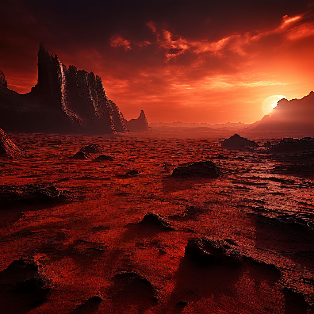 Alien desert planet post-apocalyptic landscape by Joaquin Gonzalez ...