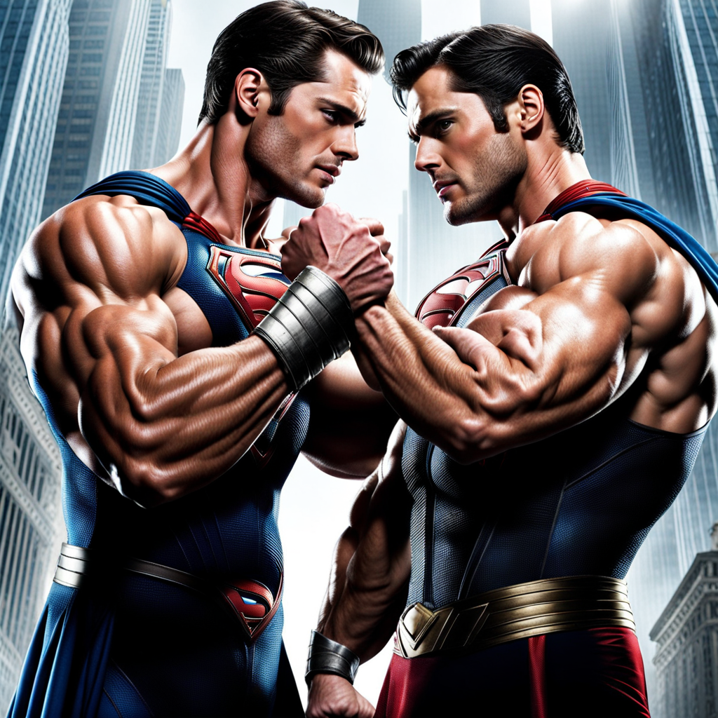 A muscled young hero with a face like zac efron and chris ev... by Brian U - Playground