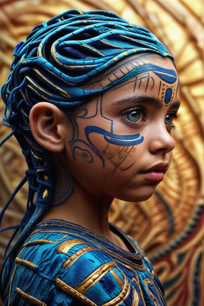 Tribal boy with labyrinth maze pattern in the faze by Nomeradona ...