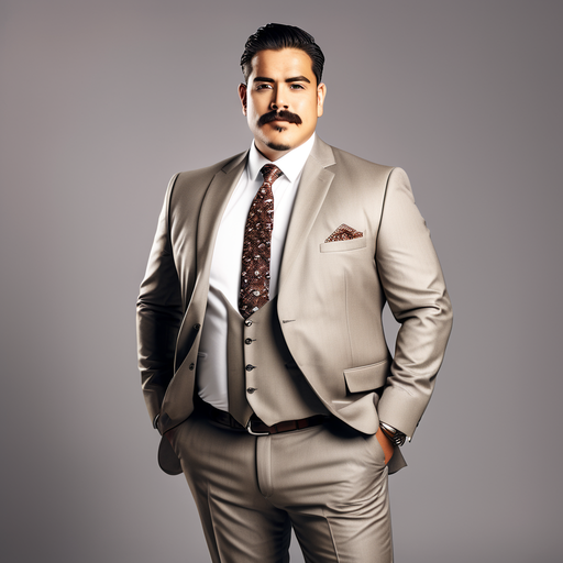 A handsome mexican man with big belly in a suit by Yael Sanchez ...