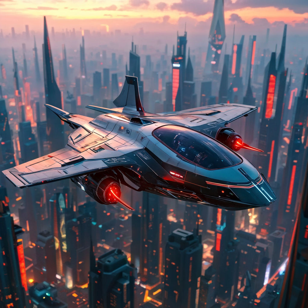 Top view of a futuristic 2D aircraft by Agus Wahyu Eka Prasetya ...