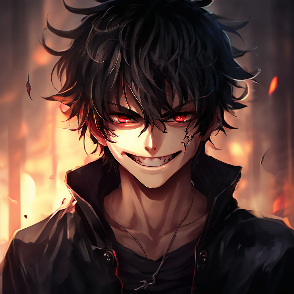 Make a evil smile handsome boy pic anime by Yuvraj Dutta - Playground