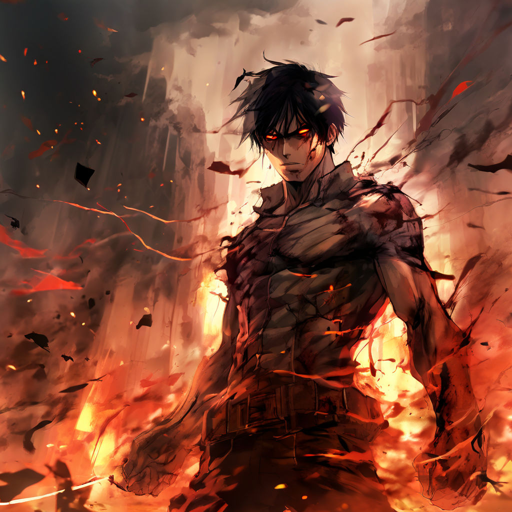 Eren Yeager in mid-transformation into a Titan by 30208李恩碩 - Playground