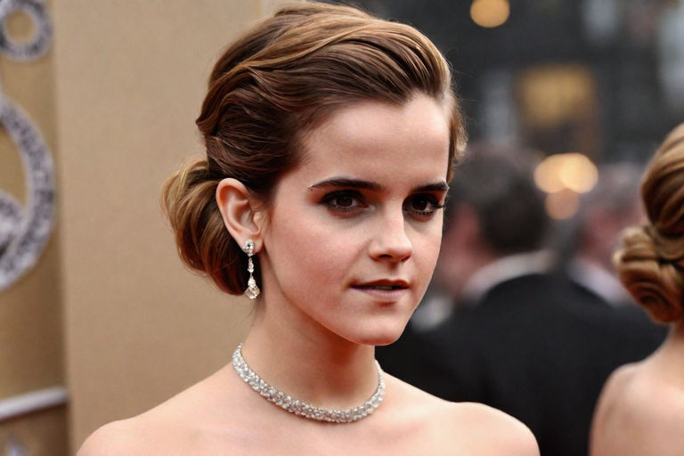 Emma Watson. A high updo with retro-inspired waves by paco perez ...