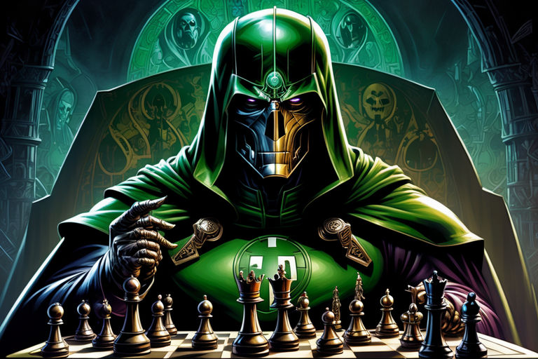 Doctor Doom dark Mystic and esoteric Chess in his dark castl... by ...