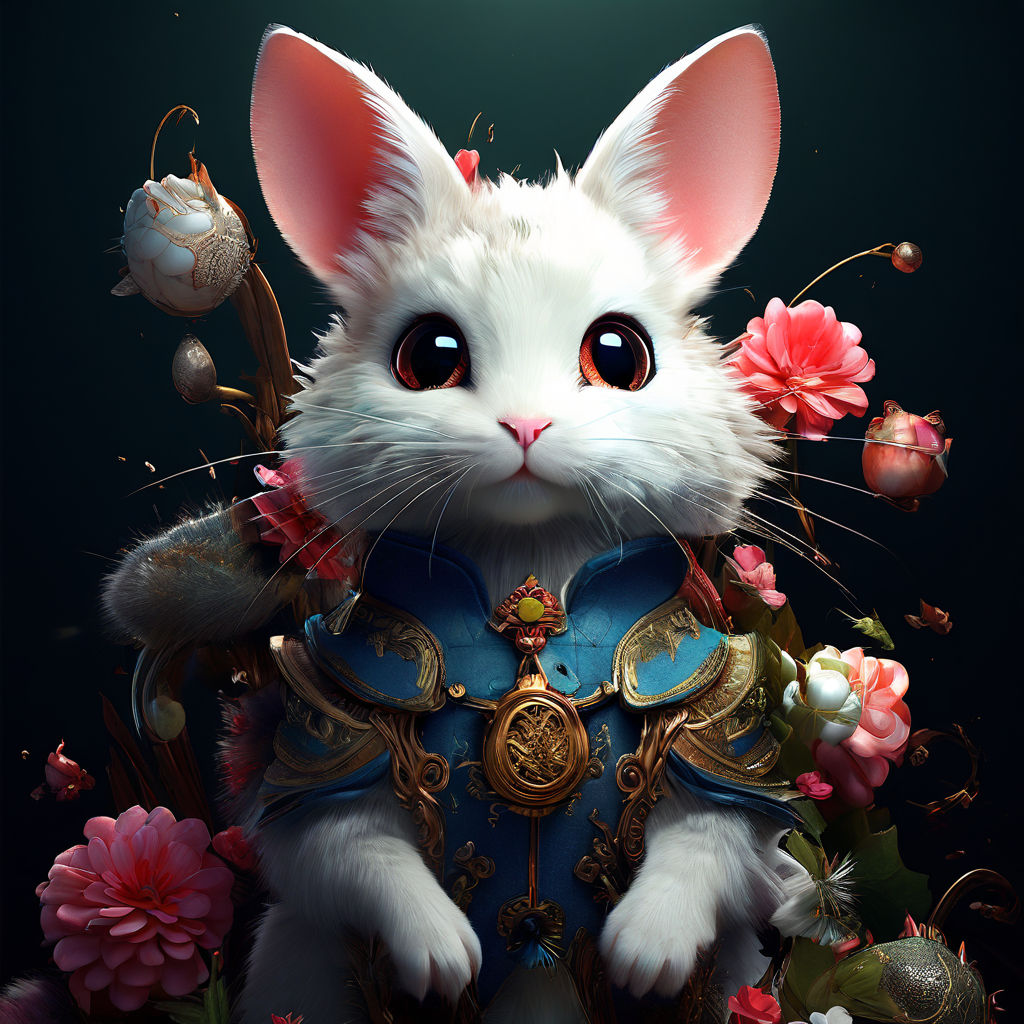 A fantastic creature mix of mouse and bunny and cat by FHM - Playground