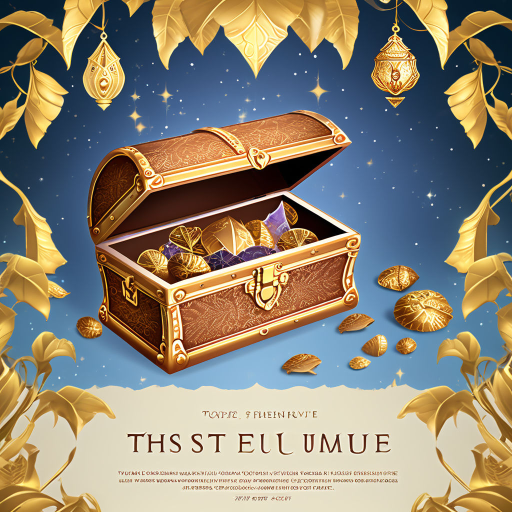 Poster for treasure hunt with golden brown colour scheme by Diya Sinoy ...
