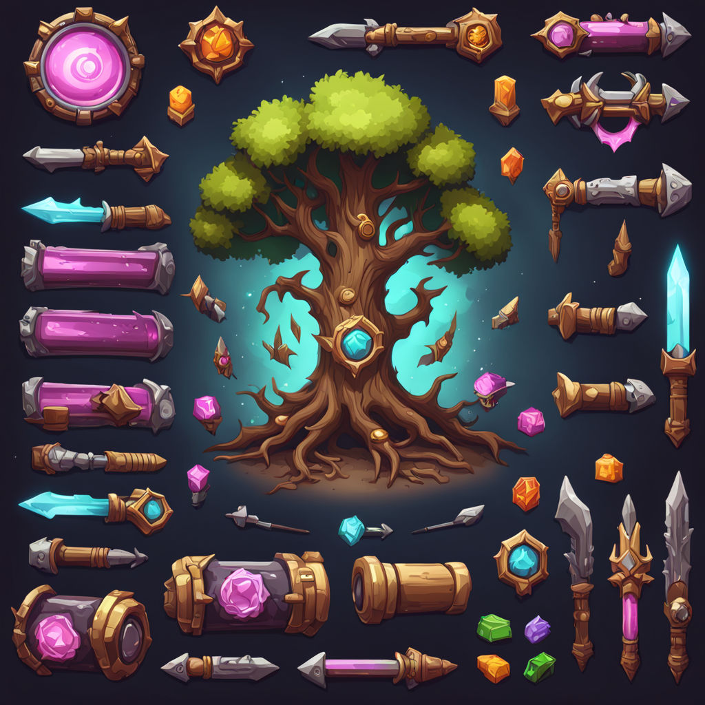 A playful rpg game UI by Benjamin Shepherd - Playground