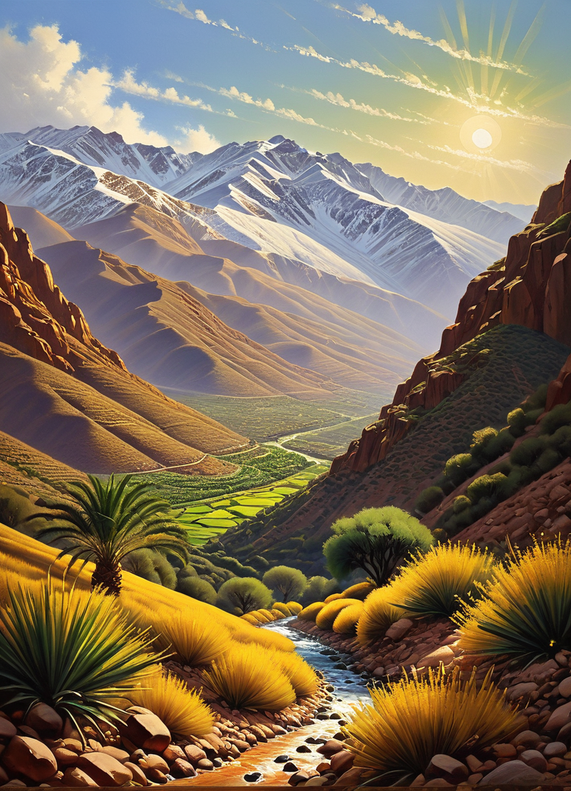 Oil painting ((Atlas Mountains in Fingerprint )) pİxar by ATLAS ...