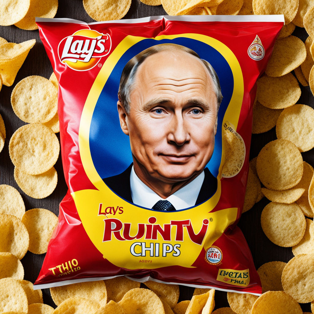 Realistic photo of Lay's chips with the taste of mentally re... by ...