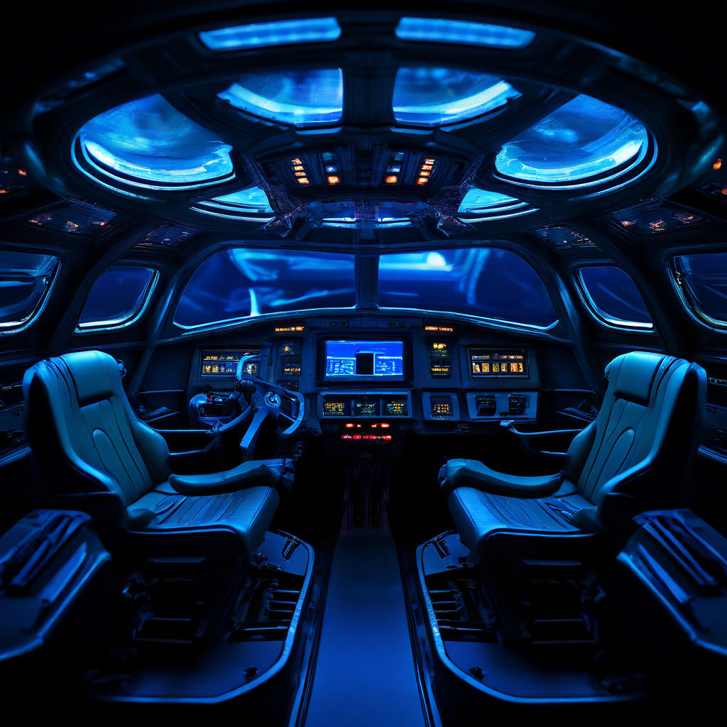 Inside of a higly advanced detailed flying saucer by Tapio Kangas ...