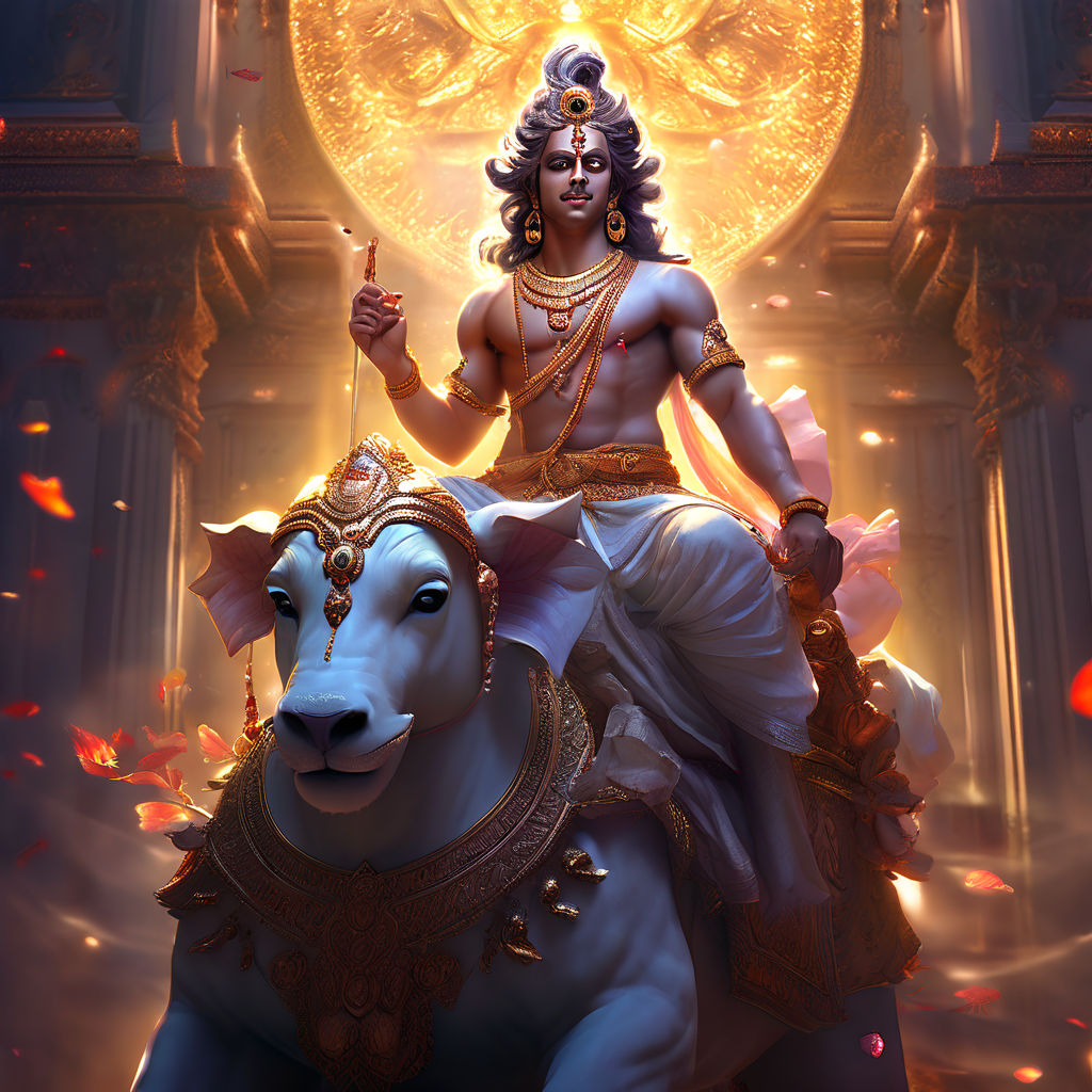 Depict Shri Krishna in his divine form by Raj Singh - Playground