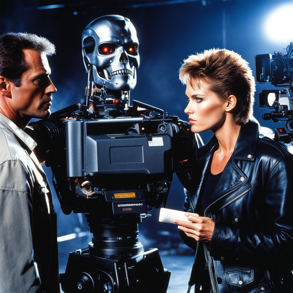Backstage. Filming of the movie "Terminator". Cinematographe... by ...