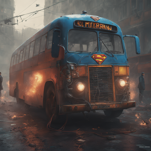 Superman character transformed into a bus by SANİYE ÖZTÜRK - Playground