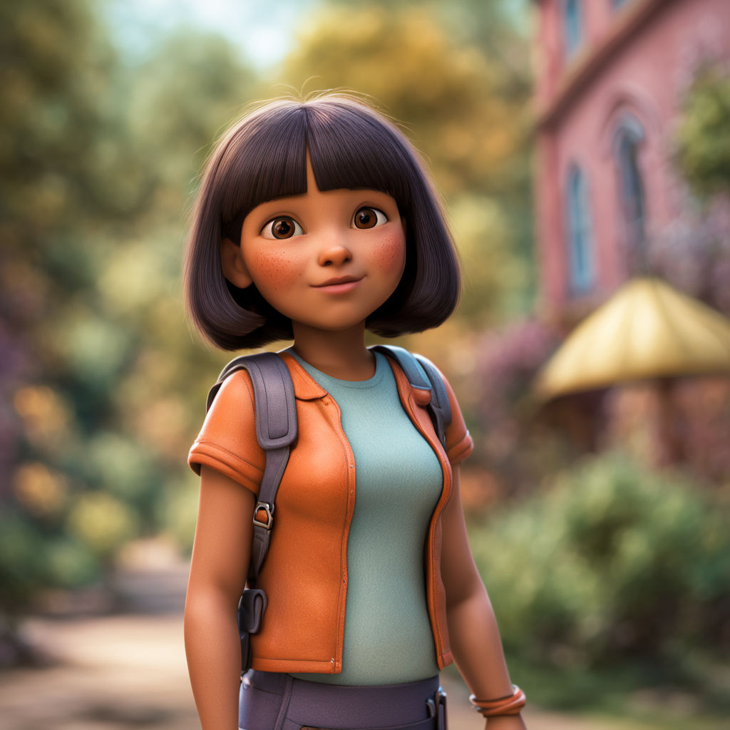 A realistic depiction of Dora The Explorer by Samuel - Playground
