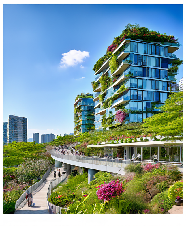 Twin eco-friendly buildings in Sampyeong-dong by a ngr2 - Playground