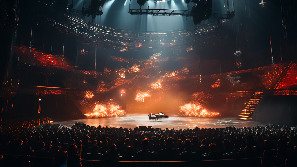 A STAGE DESIGN FOR AN OPERA WITH THE AUDIENCE IN THEIR SEATS... by ...