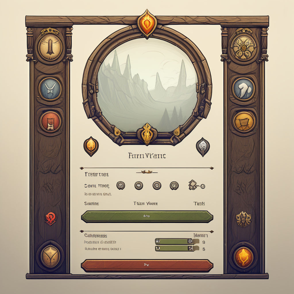 Medieval ui with fill bars by Александр Мироненко - Playground