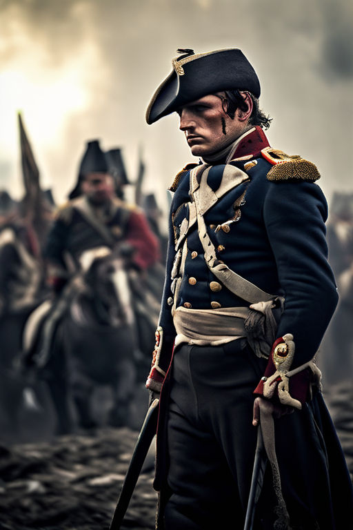 Napoleon stands resolute in his iconic Napoleonic military u... by ...
