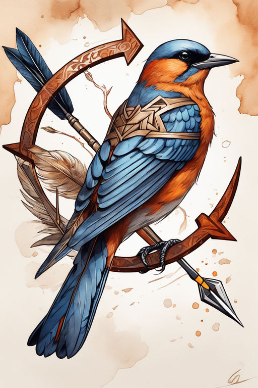 Bird with arrow through it by Yusuf Aslan - Playground