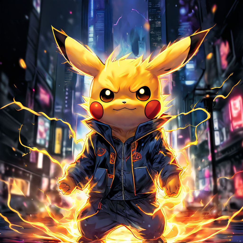 Pikachu dressed as Goku from Dragon Ball by Meli Slytherin - Playground