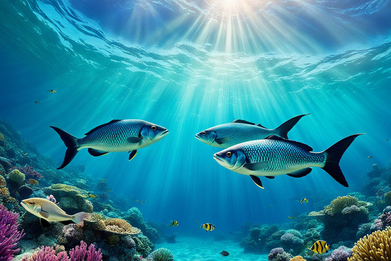 Three fish living in the sea by 王歡 - Playground