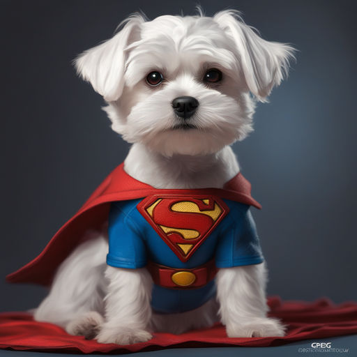 Maltese dog as a superhero with cuteness as superpower by Nikola ...