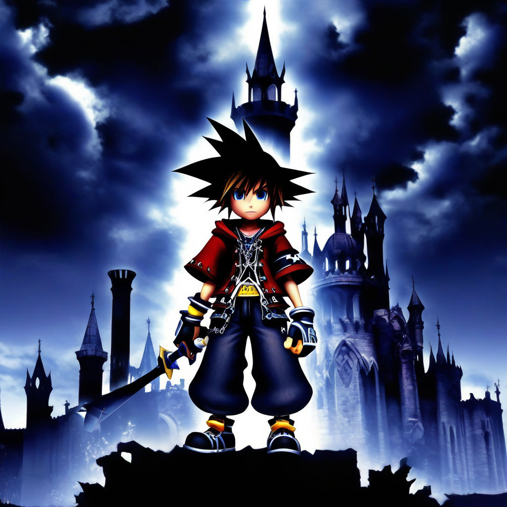 Sora from kingdom hearts gothic roman castle setting dark pl... by Max ...