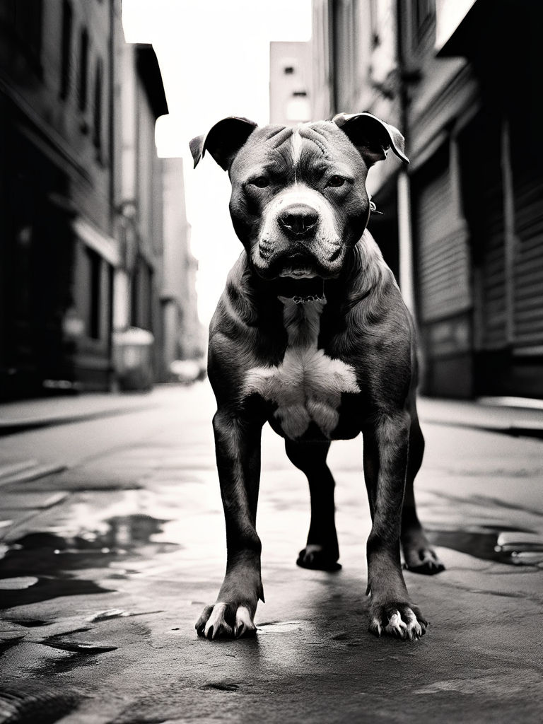 Black and white street photography of a full-length angry pi... by Jack ...