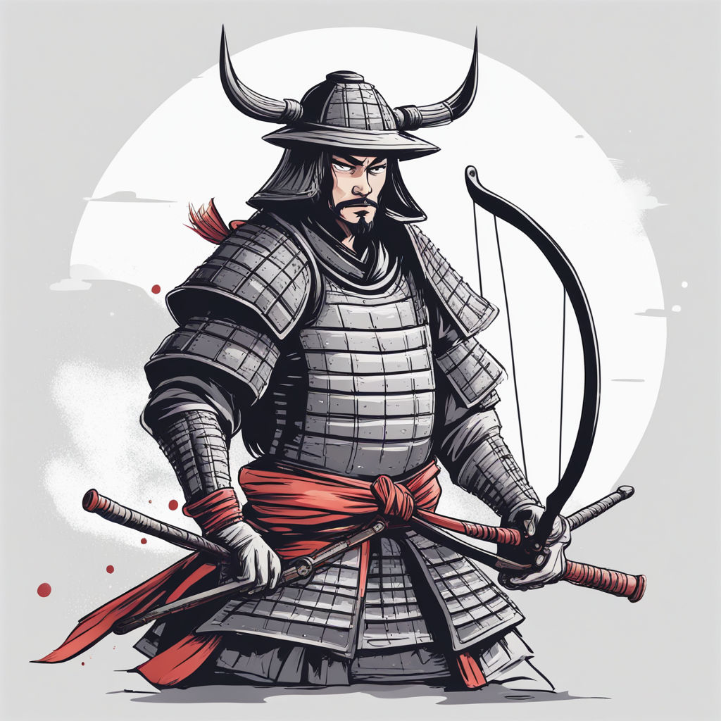 Samurai shooting with a bow by Roman Hladík - Playground