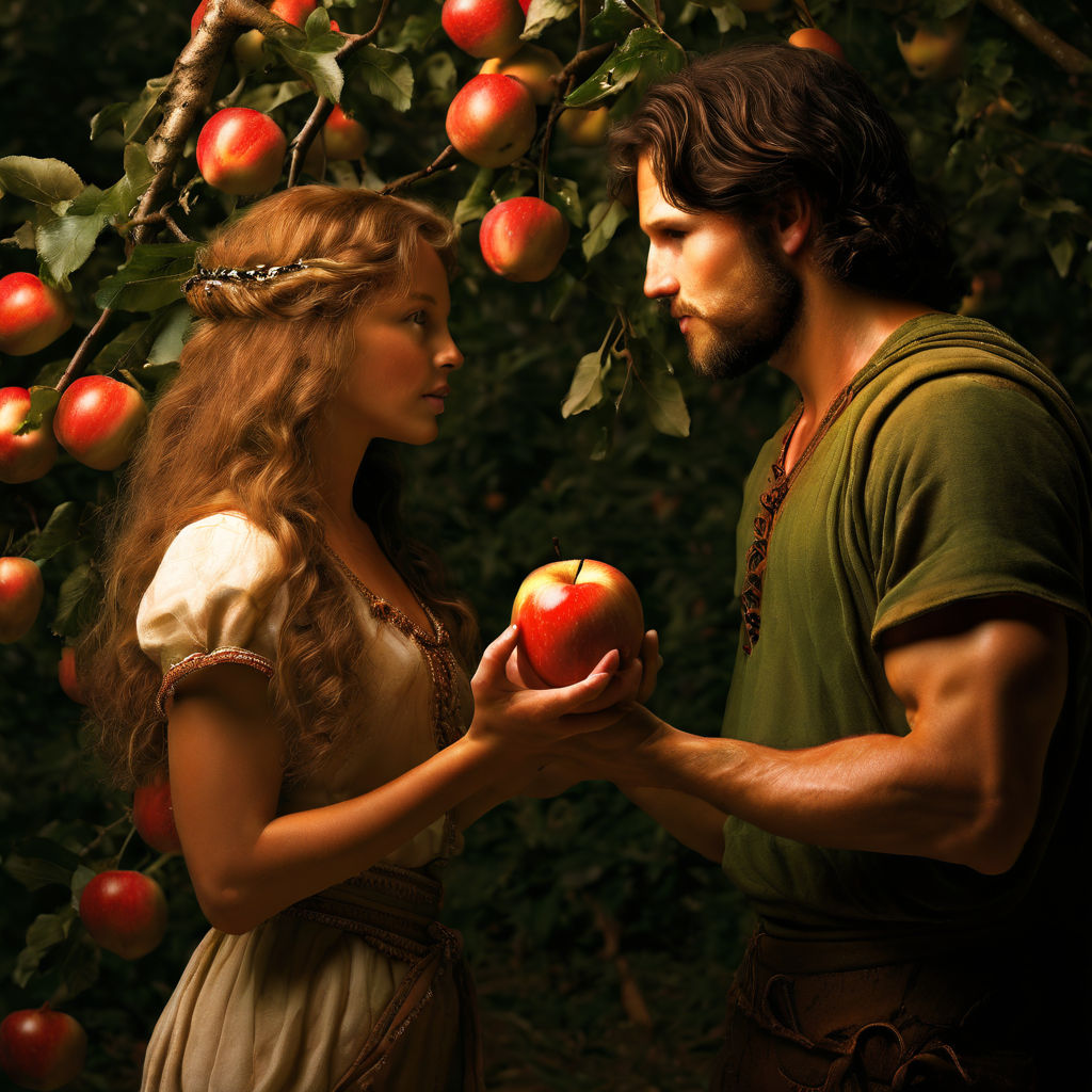 Create large images of Eve offering the apple to Adam by Apelos ...