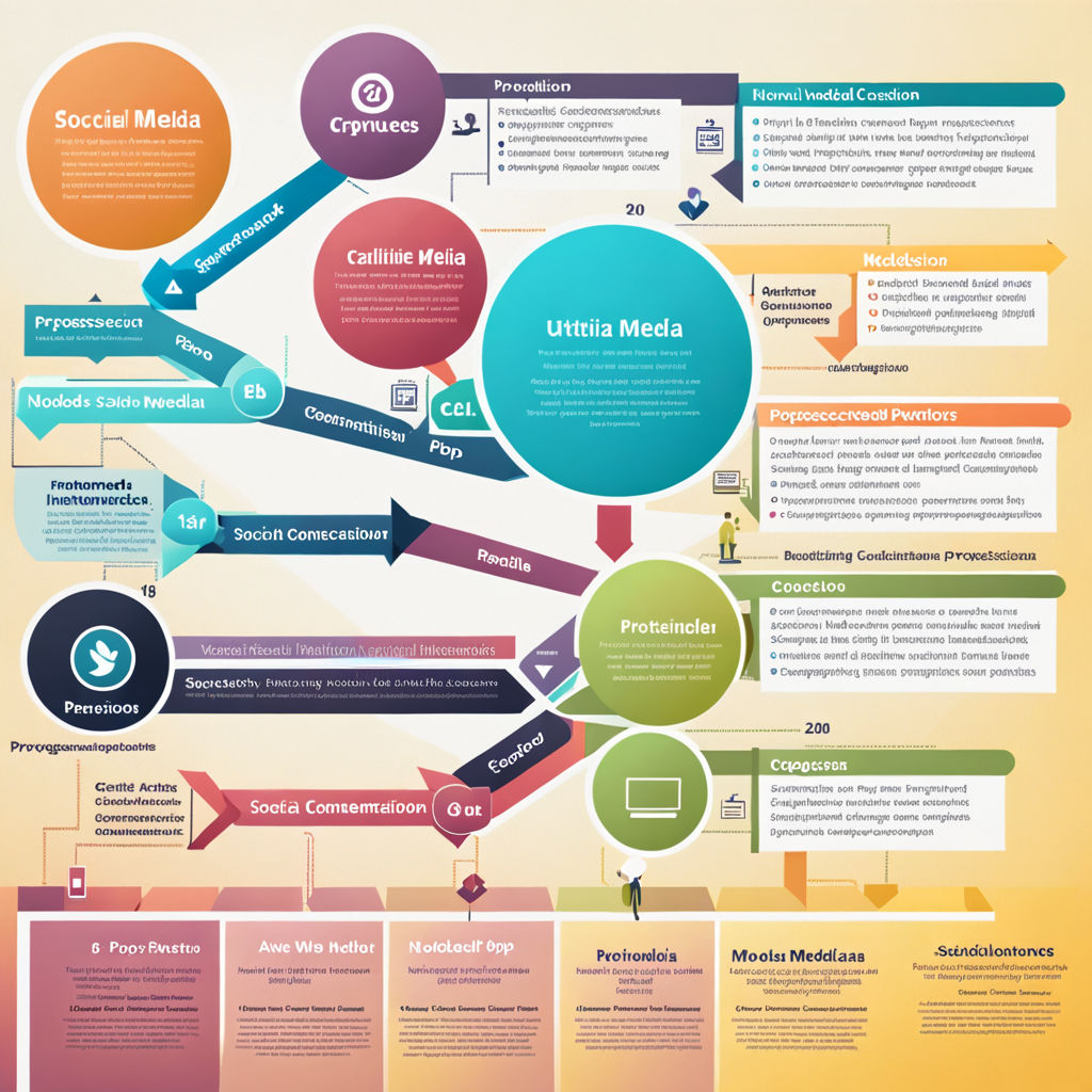 Flowchart detailing various social media utilization strateg... by 김찬우 ...