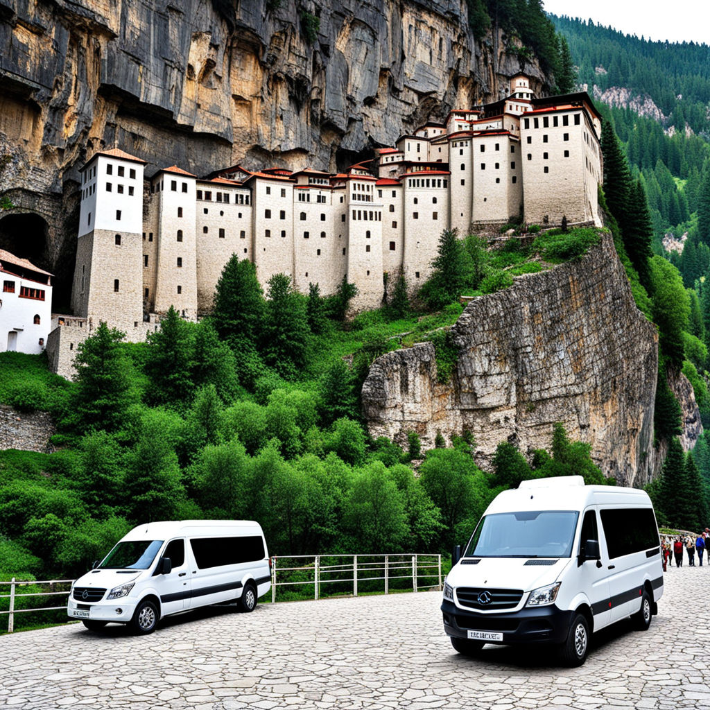 You should draw the people who went on the Sumela Monastery ... by ...