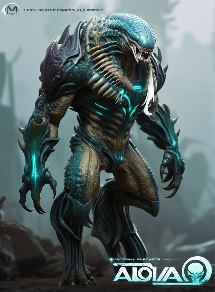 Alien monster beast creature thicc scales armor futuristic a... by ...
