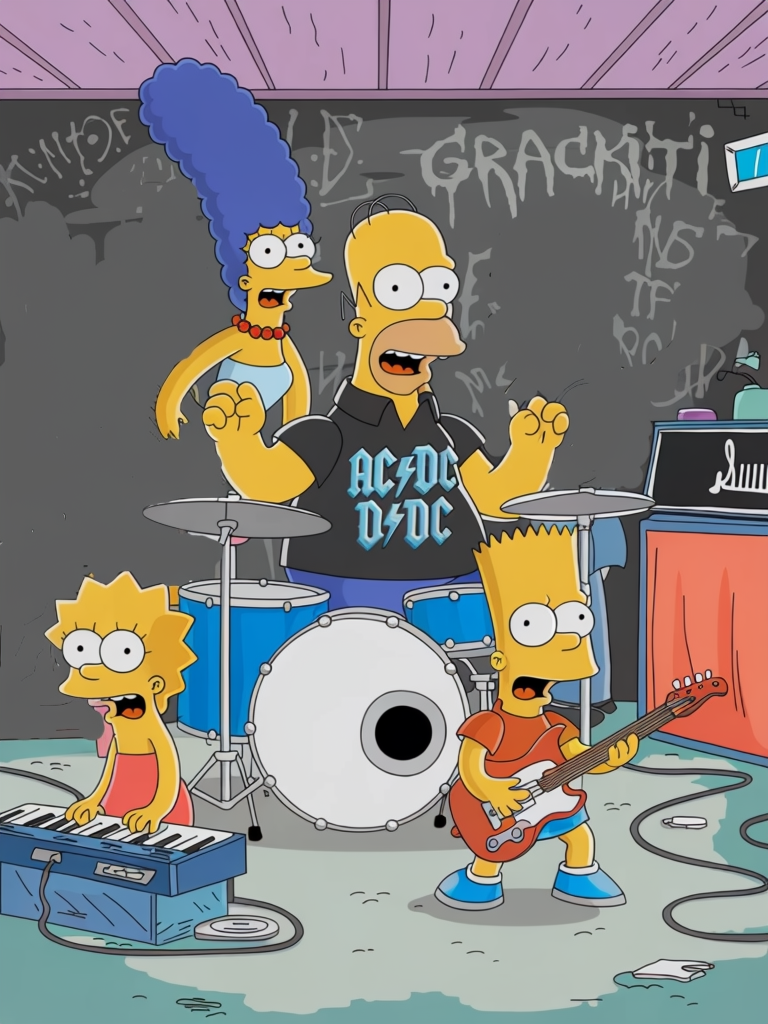 The Simpsons are posing for a photo on stage by Antonio Brandao ...