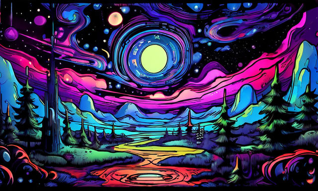 Space trippy coloring page by ezzie - Playground