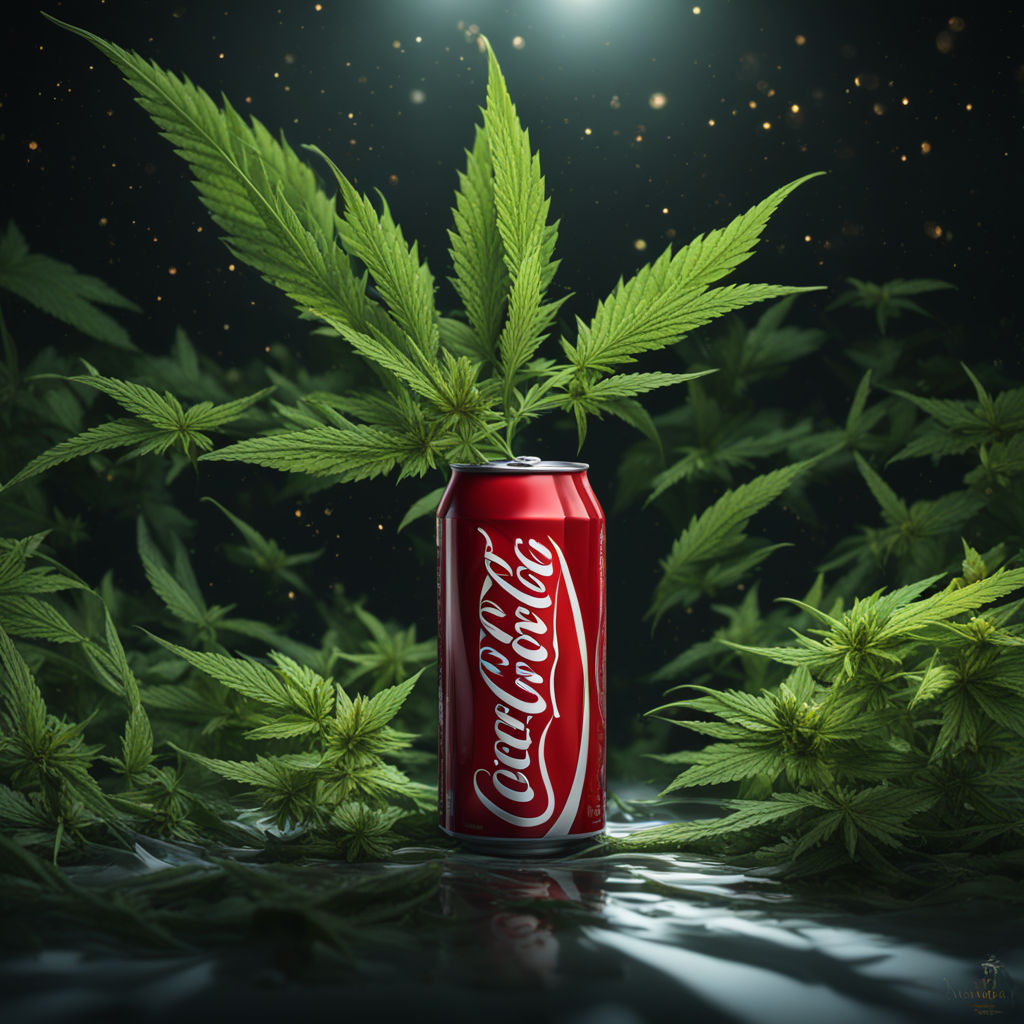 A can of cannabis Coca Cola floating in space by Angel Salas-Phillips ...