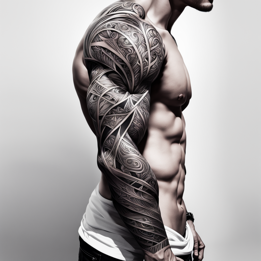 Full sleeve tattoo design sprawled across the arm by 개발팀곽상근 - Playground