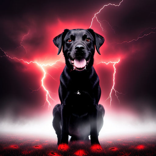 Evil black dog raised on two legs by Angel Monteagudo ...