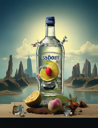 Surrealism is used to create advertising posters for Absolut... by 李文颖 ...