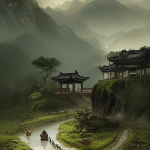 Ancient Chinese rural areas with four-sided farmland by JASMINE SUN ...