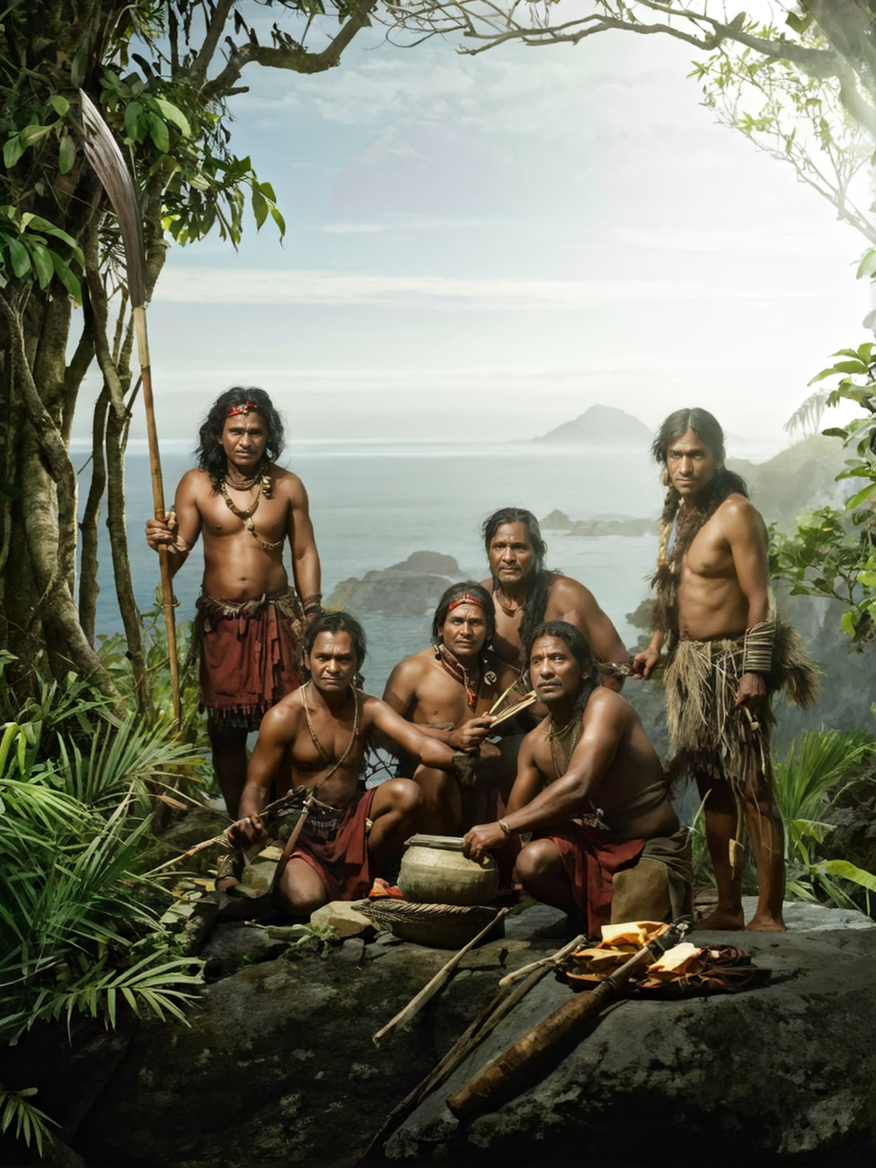 Illustration of the last surviving Stone Age tribe inhabitin... by ...