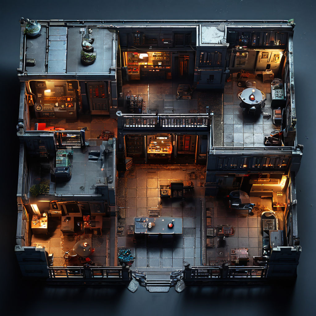 A top-down view of a apocalypse tabletop game by JLCGLOBALTEC - Playground