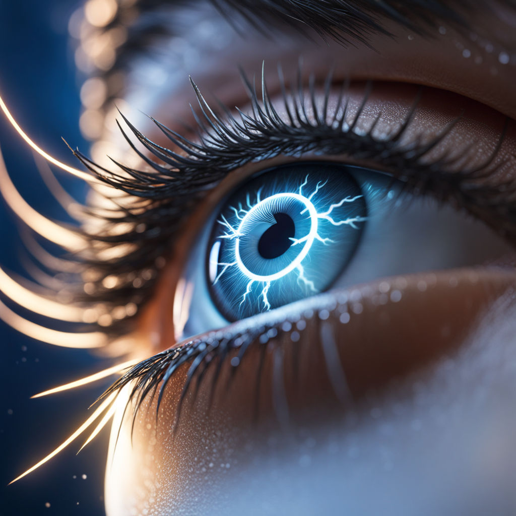 A lightning bolt in someones pupil of their eye by Pete Skyrunner ...