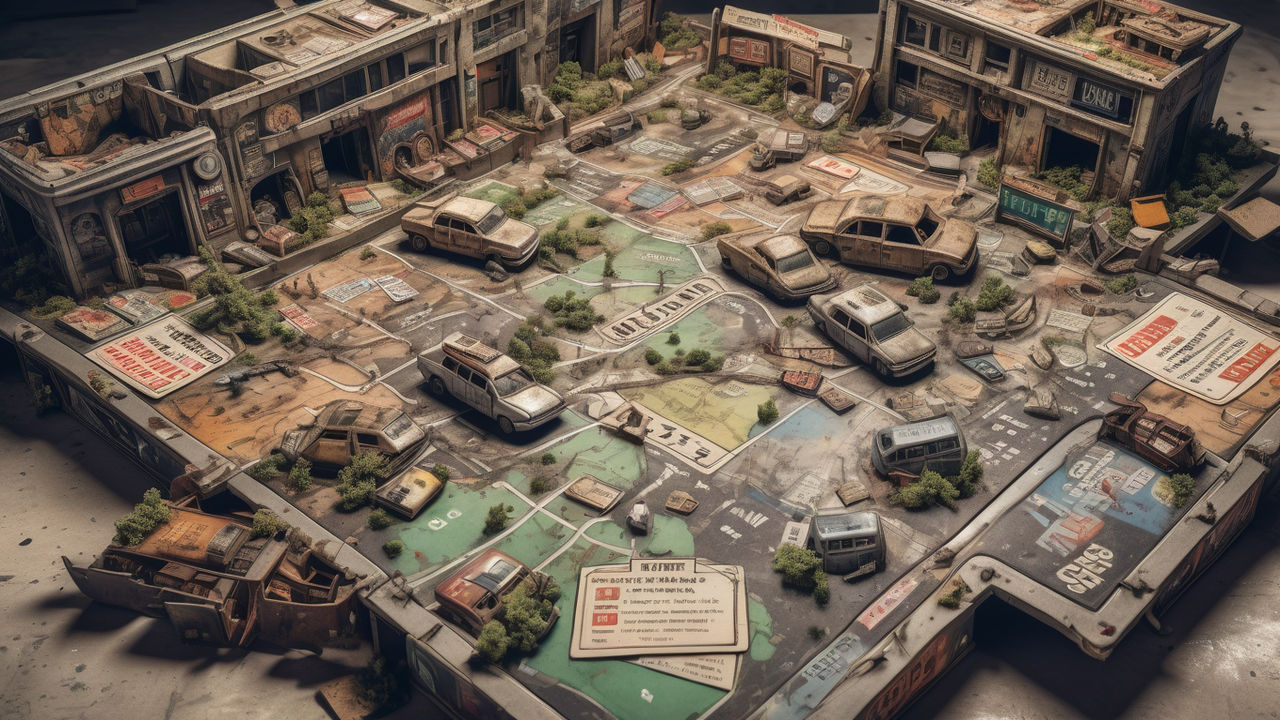 A dystopian road bumping into a walled military checkpoint by ...