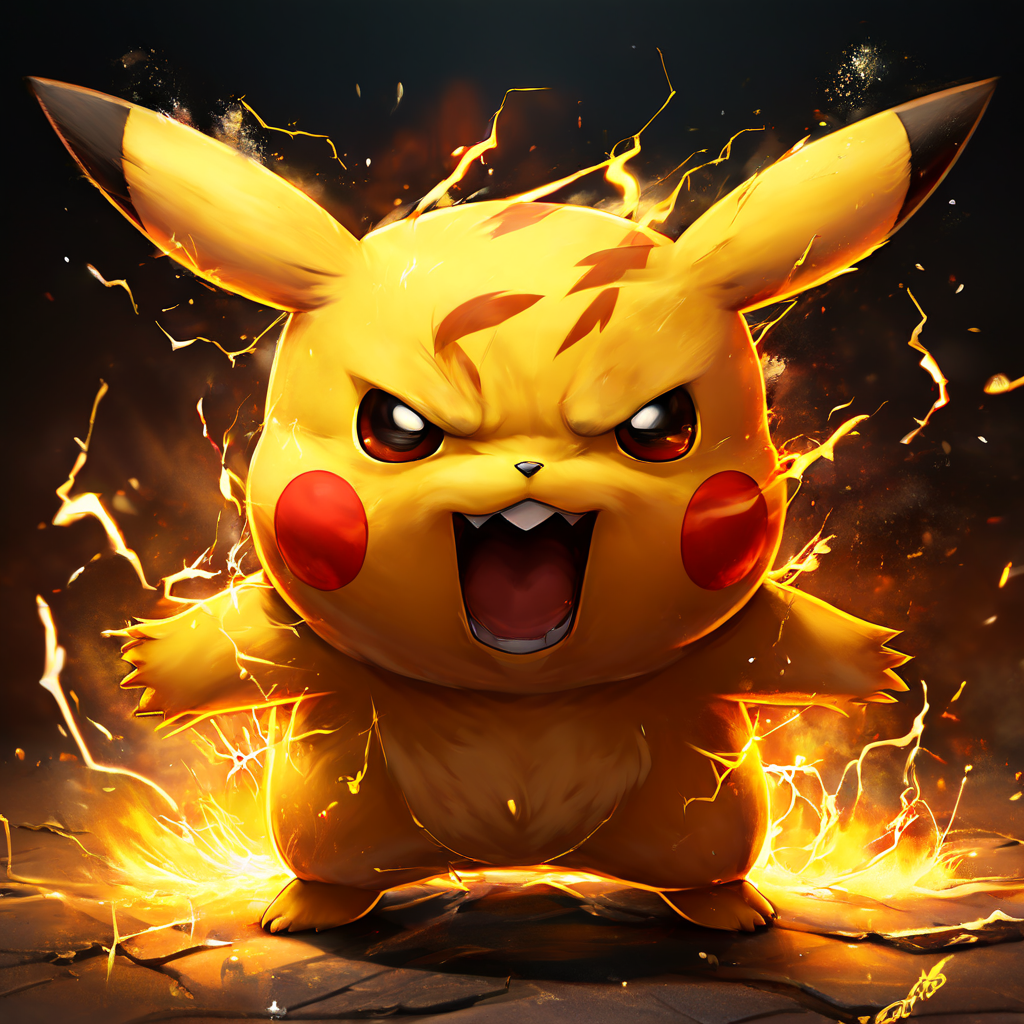 Angry pikachu vs angry raichu by D K - Playground