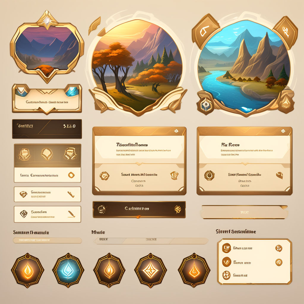 User interface for a game in the style of Genshin Impact by Jose Parada ...