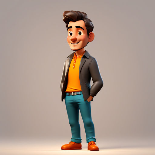 A cartoon man standing side view by Vishal sharma - Playground