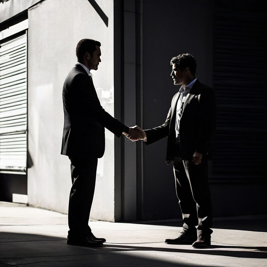 The man stops to greet a friend with a hearty handshake by Seif Hajem ...