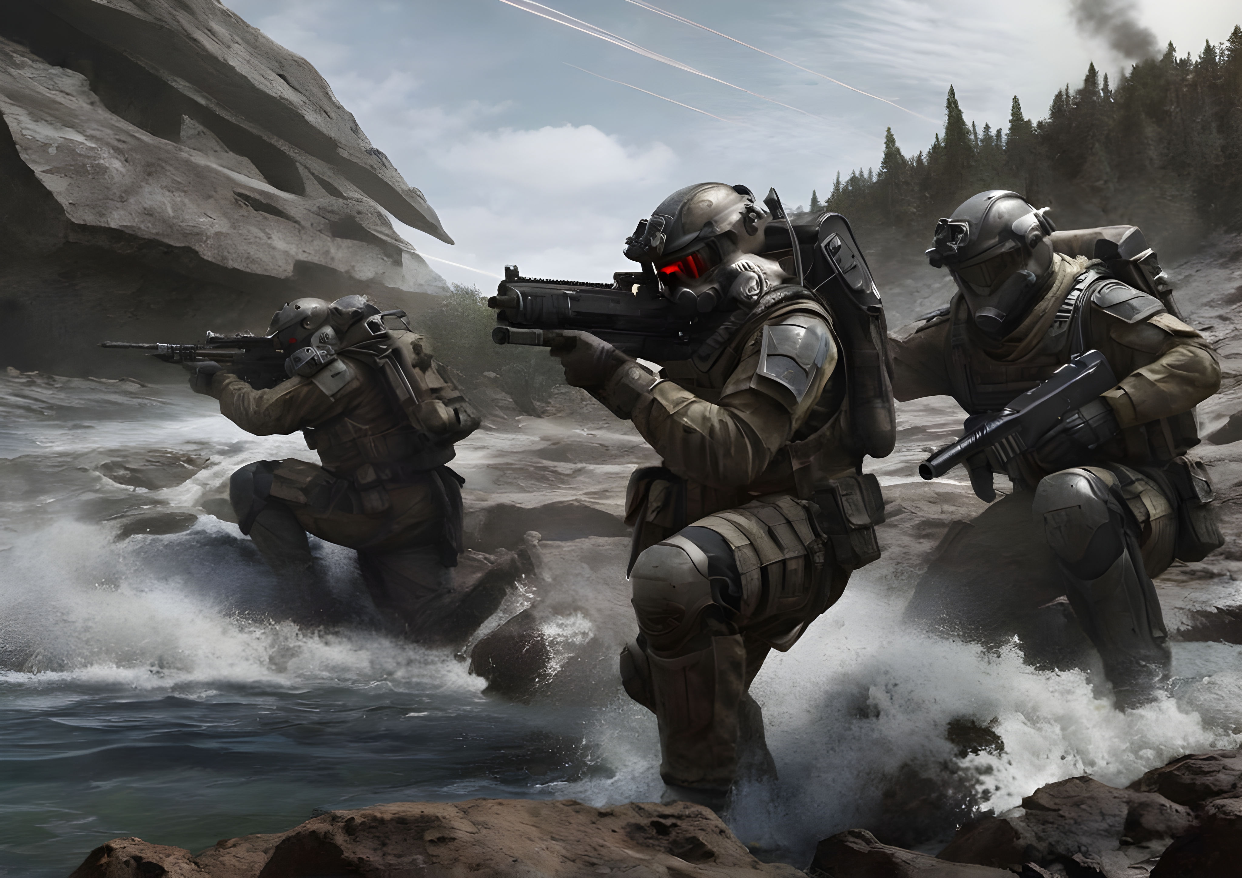 Futuristic delta force operators in action by Jordan Kahl - Playground